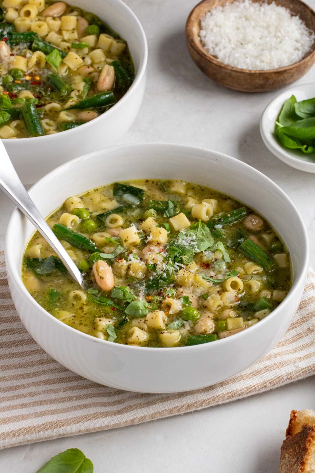 Green Minestrone Soup - Stephanie Kay Nutrition