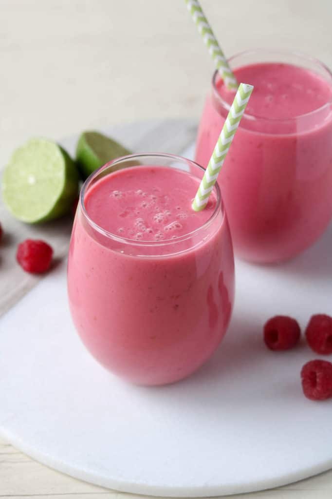 Raspberry Lime Smoothie - Stephanie Kay Nutrition