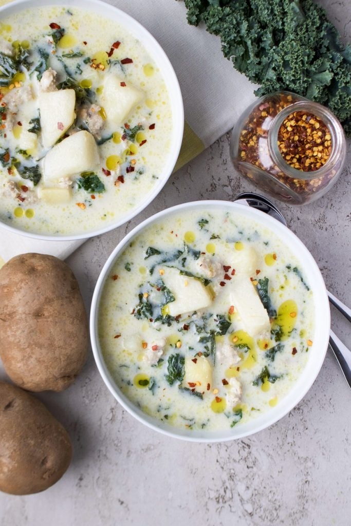 Tuscan Potato Soup (Zuppa Toscana) - Stephanie Kay Nutrition