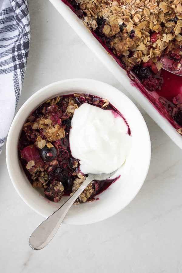 Healthy Triple Berry Crisp - Stephanie Kay Nutrition