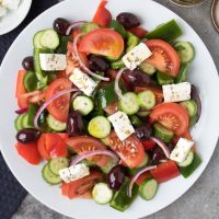 Greek Village Salad (Horiatiki) - Stephanie Kay Nutrition