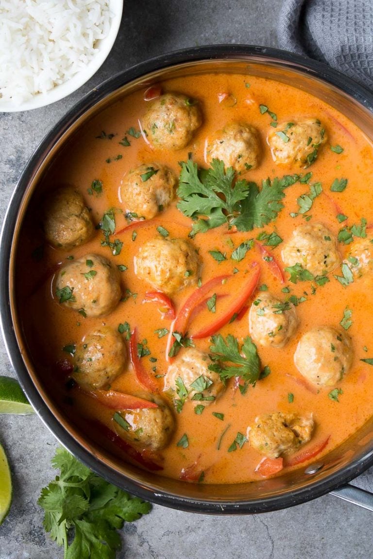 Coconut Curry Chicken Meatballs - Stephanie Kay Nutrition