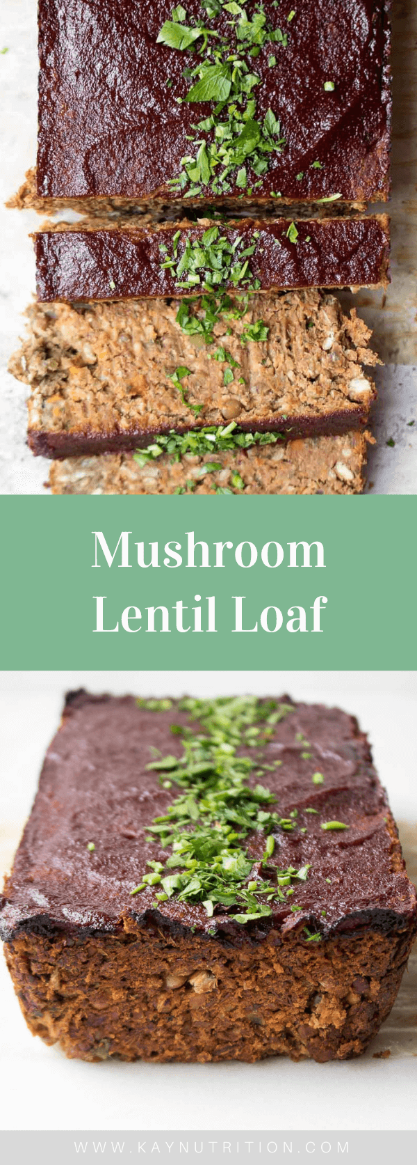 Mushroom Lentil Loaf with Maple Glaze - Stephanie Kay Nutrtion