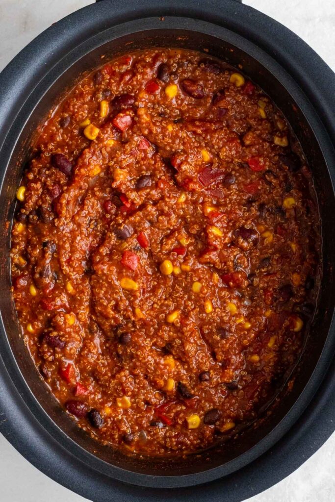 Slow Cooker Vegetarian Chili - Stephanie Kay Nutrition