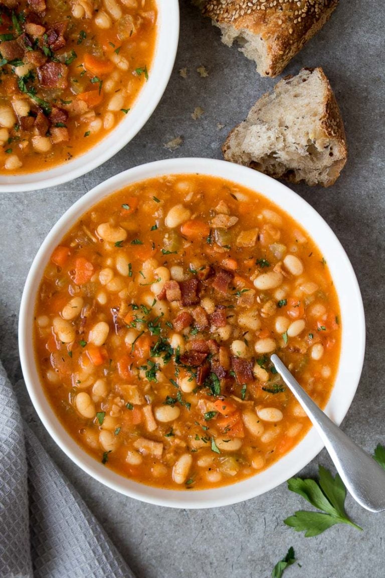 Bean and Bacon Soup - Stephanie Kay Nutrition