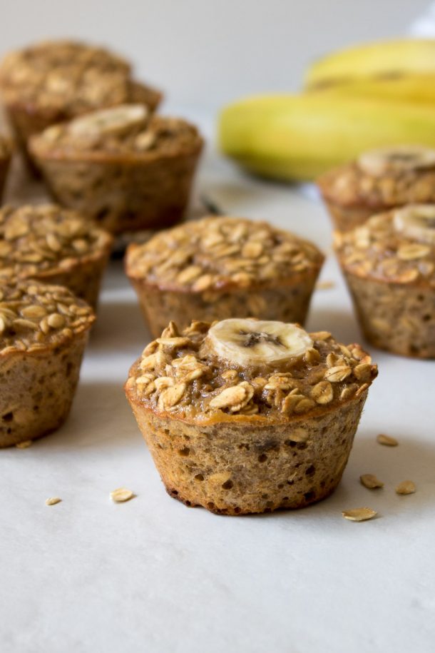 Banana Baked Oatmeal Cups - Stephanie Kay Nutrition