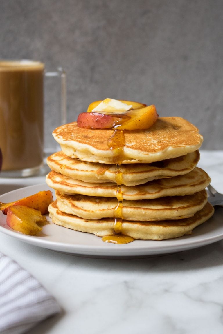 Peach Pancakes - Stephanie Kay Nutrition