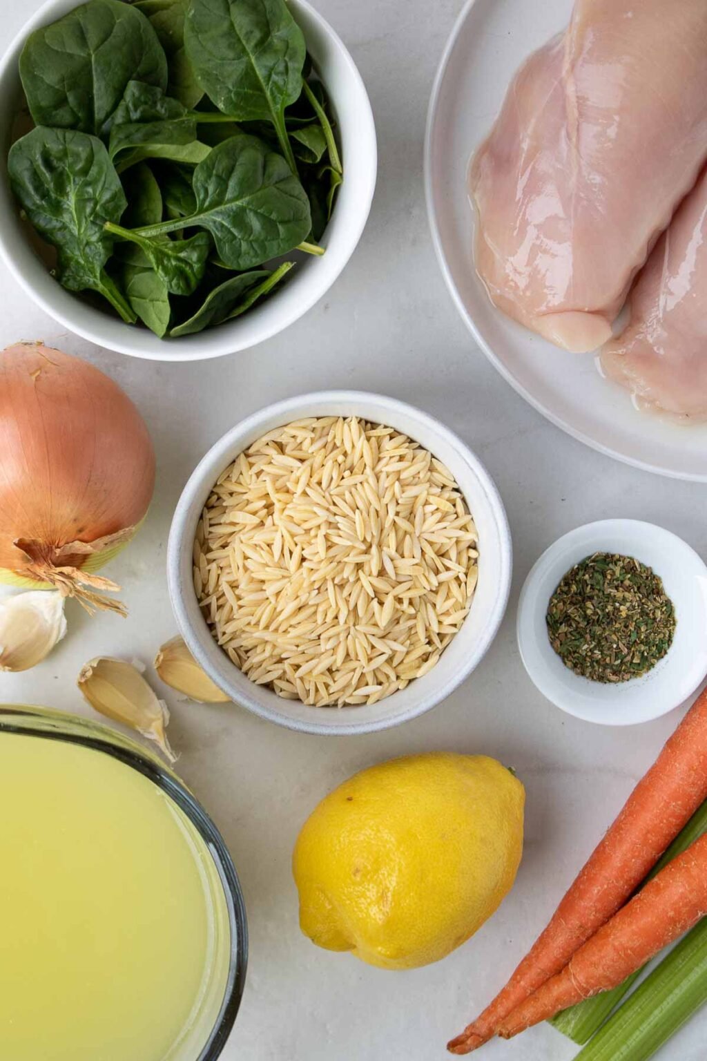 Lemon Chicken Orzo Soup - Stephanie Kay Nutrition