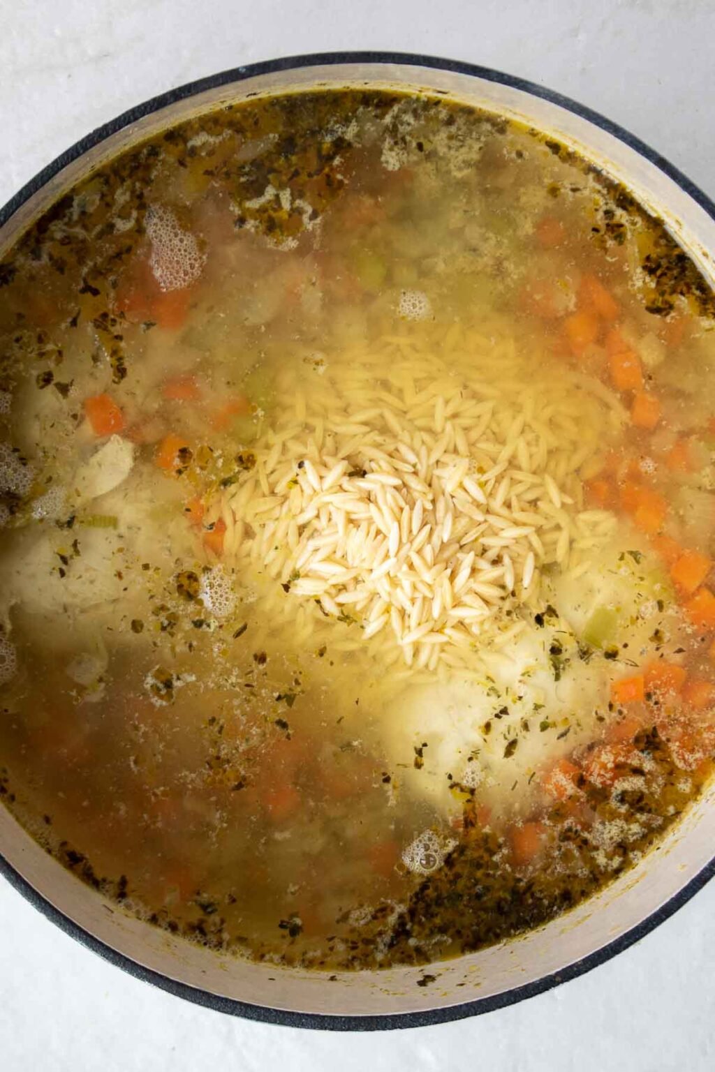 Lemon Chicken Orzo Soup - Stephanie Kay Nutrition