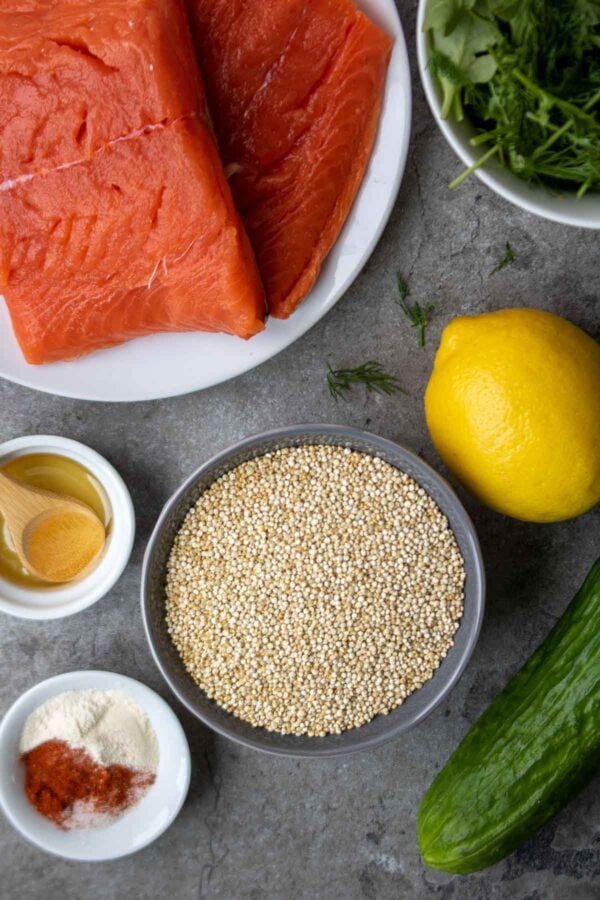 Salmon Quinoa Bowl Recipe - Stephanie Kay Nutrition
