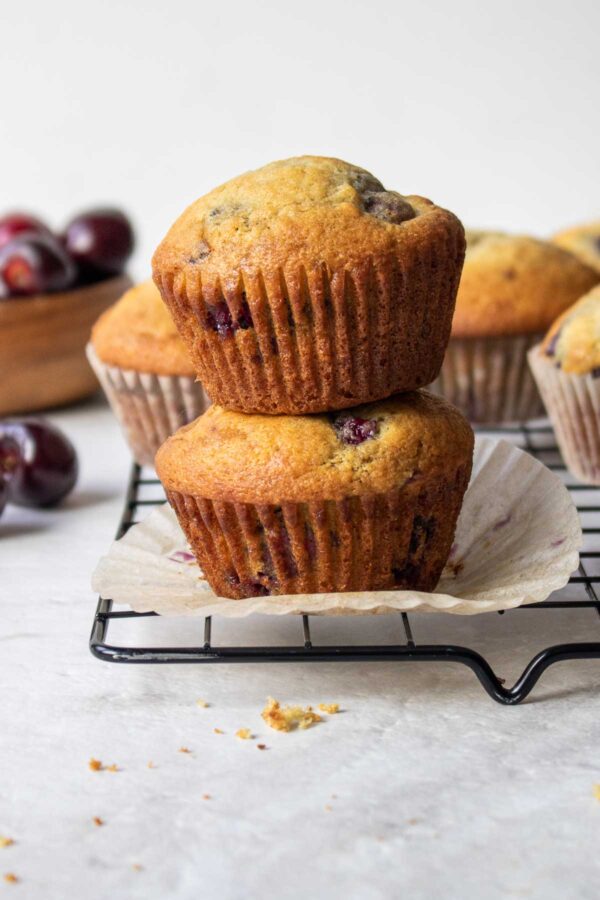 Cherry Muffins - Stephanie Kay Nutrition