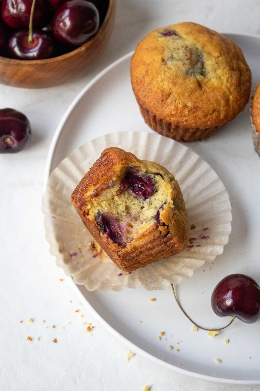 Cherry Muffins - Stephanie Kay Nutrition
