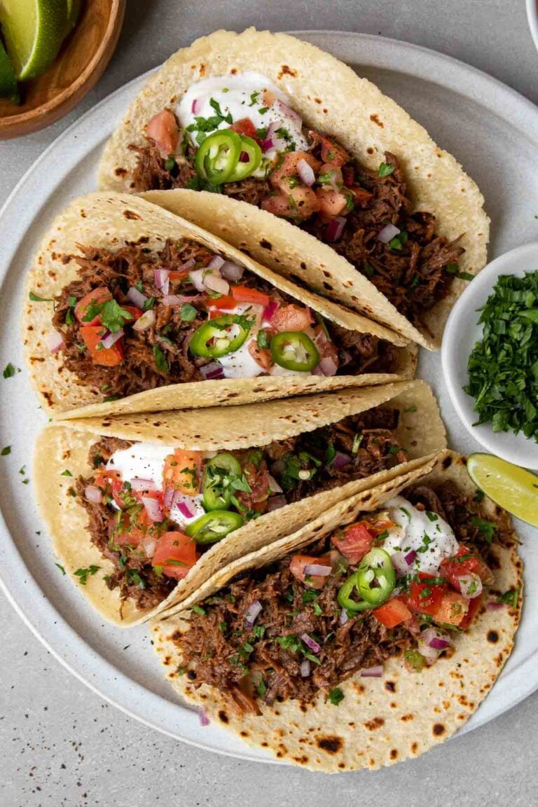 Mexican Shredded Beef Tacos - Stephanie Kay Nutrition