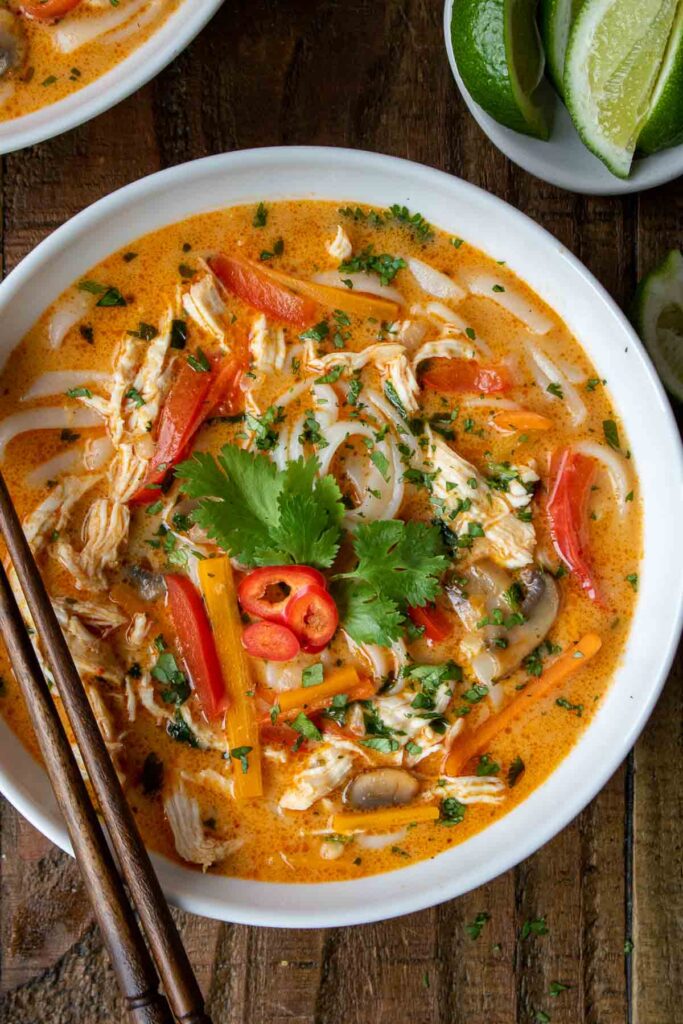 Thai Chicken Noodle Soup - Stephanie Kay Nutrition
