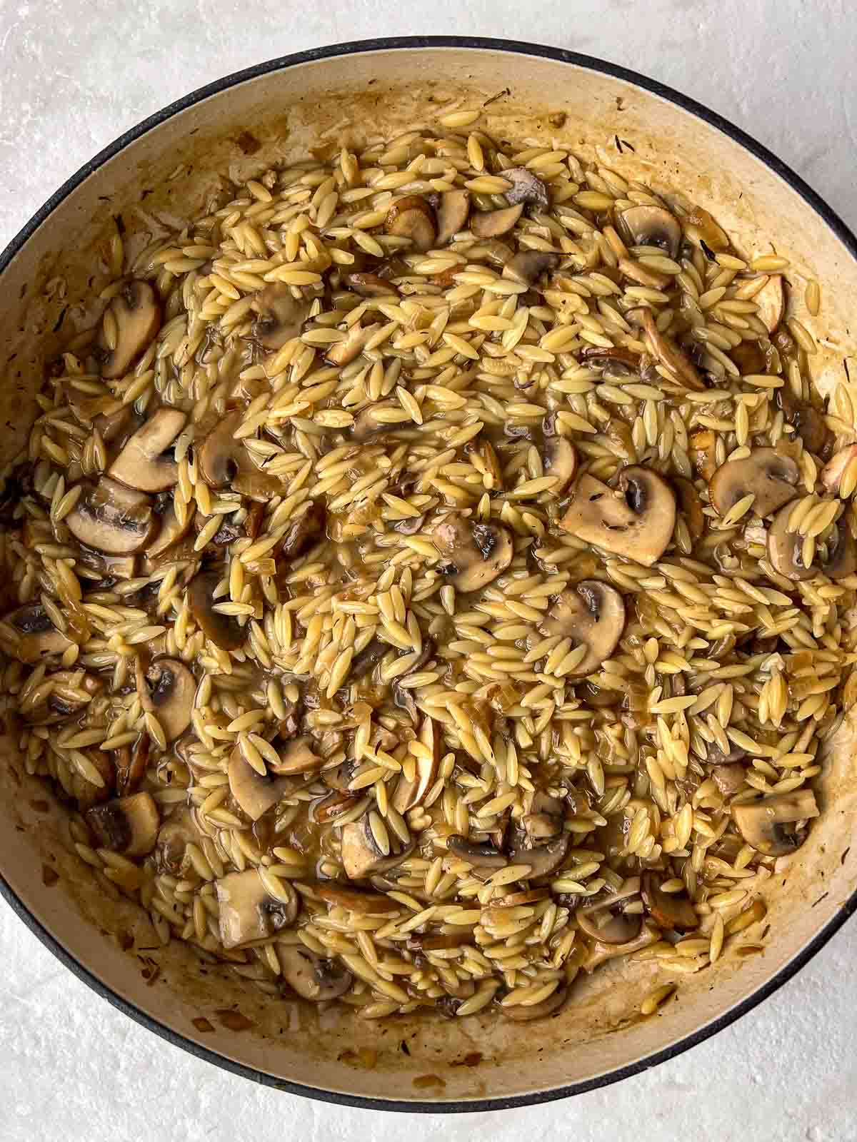 Chicken Mushroom Orzo - Stephanie Kay Nutrition