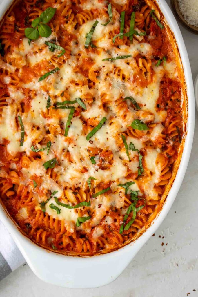 No-Boil Pasta Bake - Stephanie Kay Nutrition
