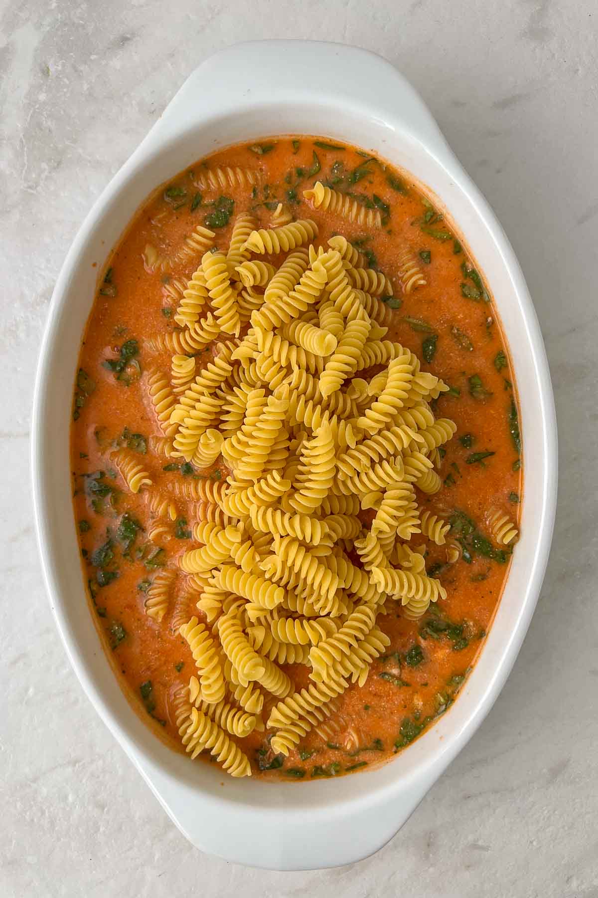 No-Boil Pasta Bake - Stephanie Kay Nutrition