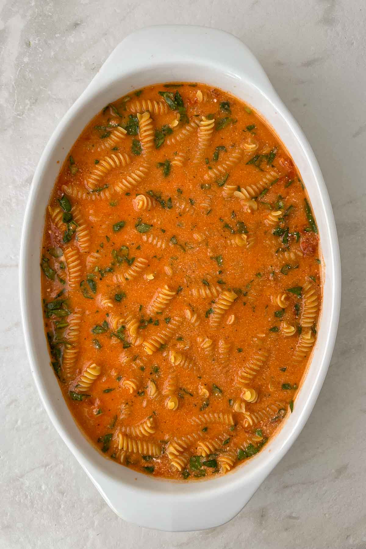 No-Boil Pasta Bake - Stephanie Kay Nutrition