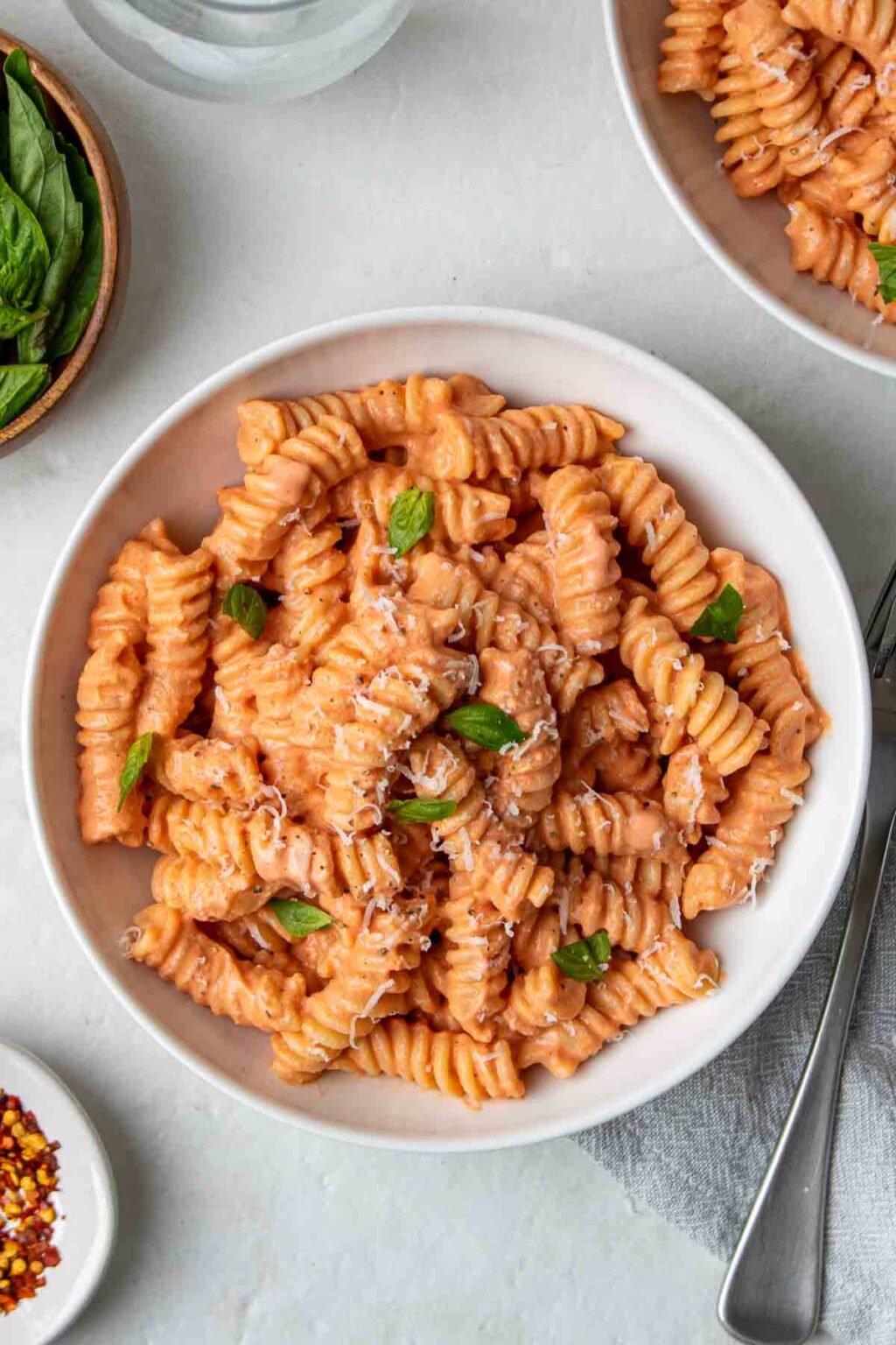Tomato Cottage Cheese Pasta - Stephanie Kay Nutrition