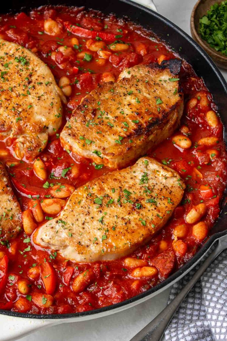 Spanish Pork Chops - Stephanie Kay Nutrition