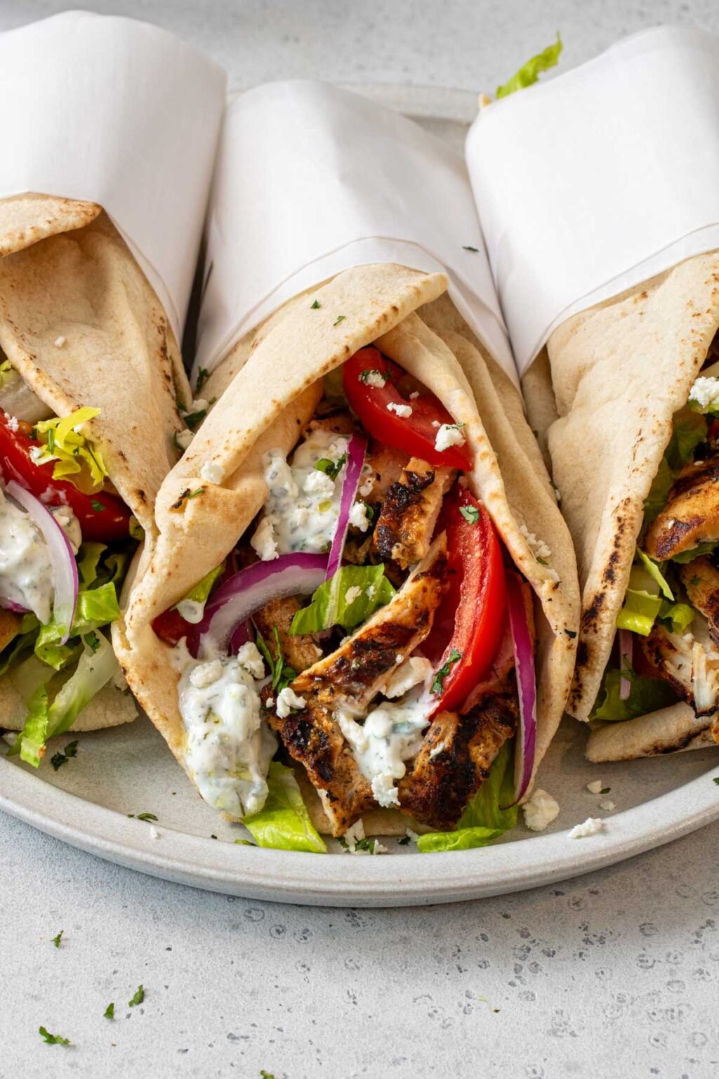 Greek Chicken Gyros - Stephanie Kay Nutrition