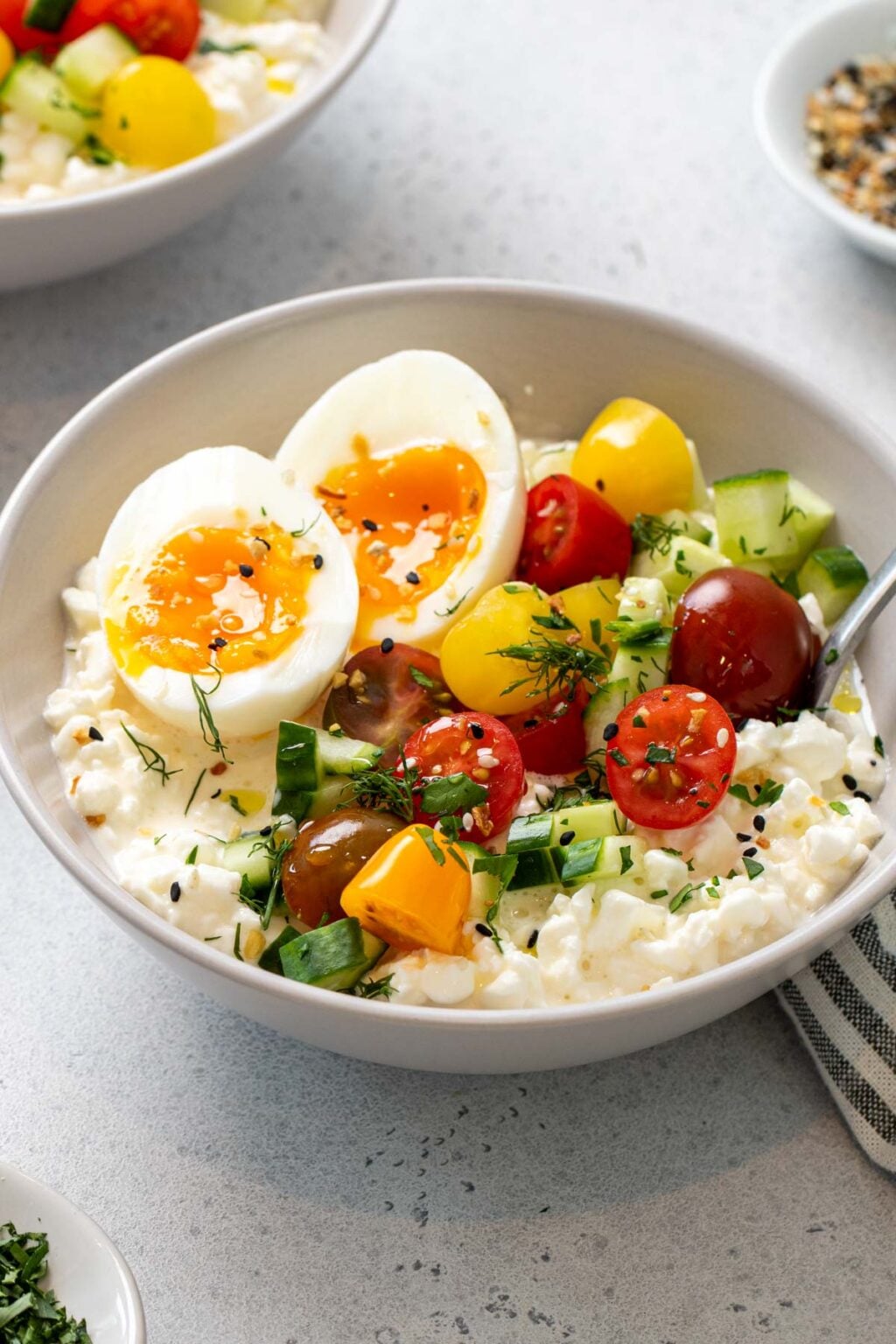 Savory Cottage Cheese Bowl Stephanie Kay Nutrition