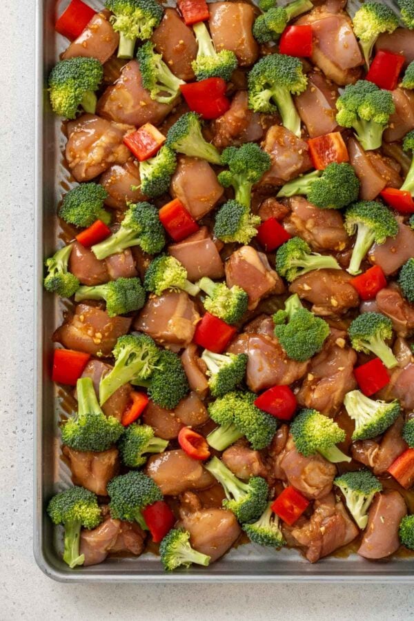 Sheet Pan Chicken and Broccoli - Stephanie Kay Nutrition