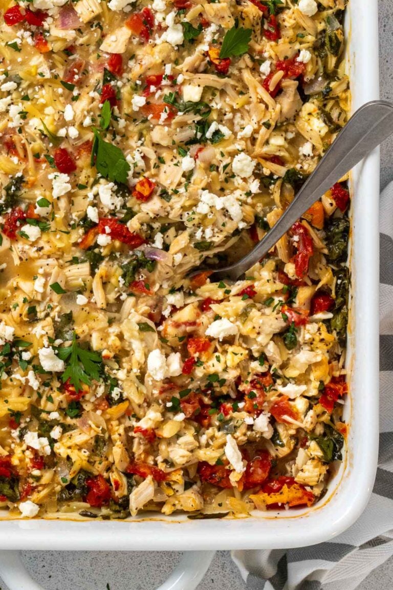 Greek Chicken Casserole - Stephanie Kay Nutrition