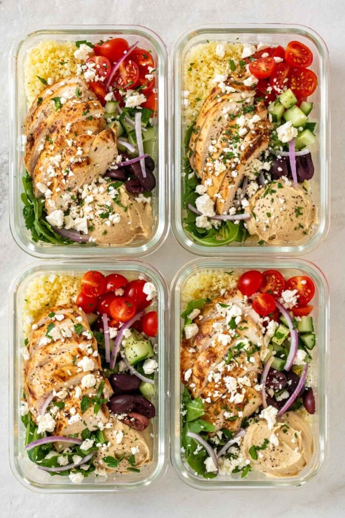 Mediterranean Meal Prep Bowls - Stephanie Kay Nutrition
