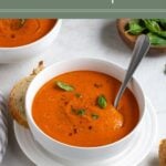 Roasted Red Pepper and Lentil Soup - Stephanie Kay Nutrition