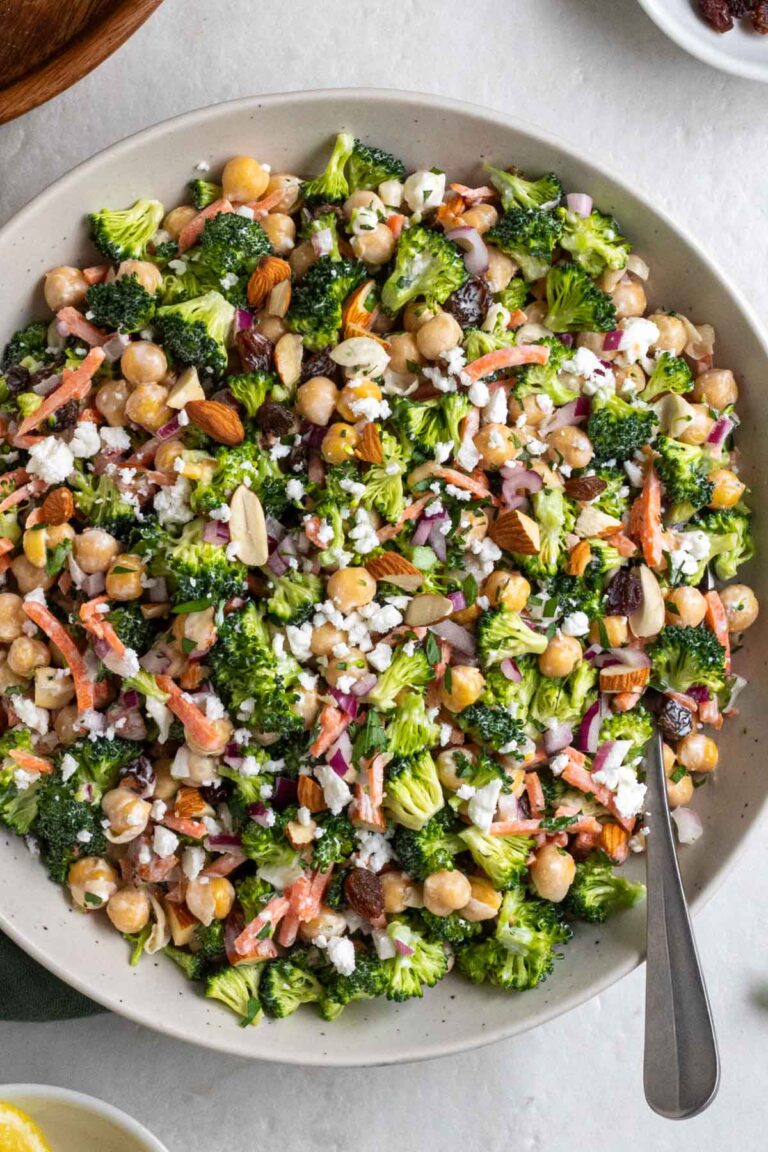 Broccoli and Chickpea Salad - Stephanie Kay Nutrition