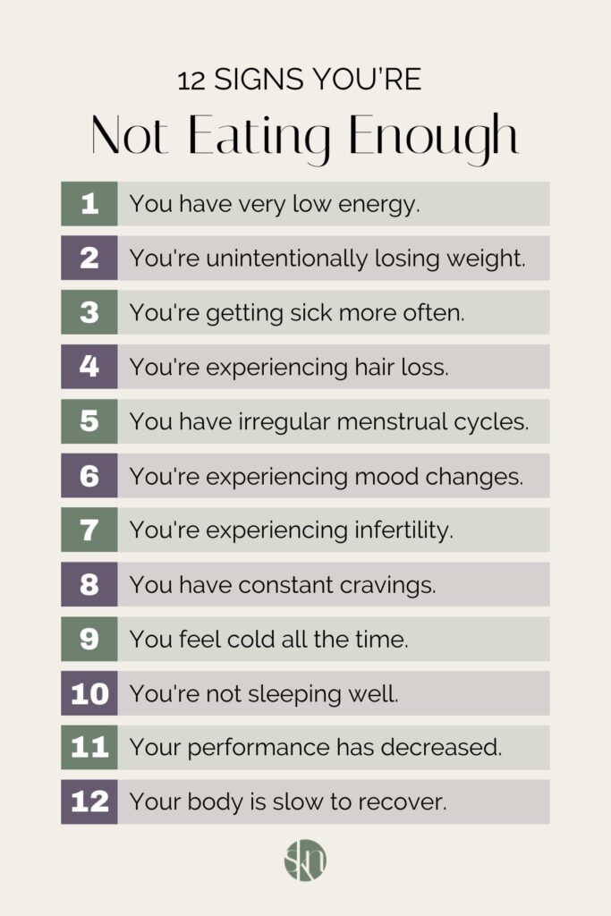 12 Signs You're Not Eating Enough - Stephanie Kay Nutrition