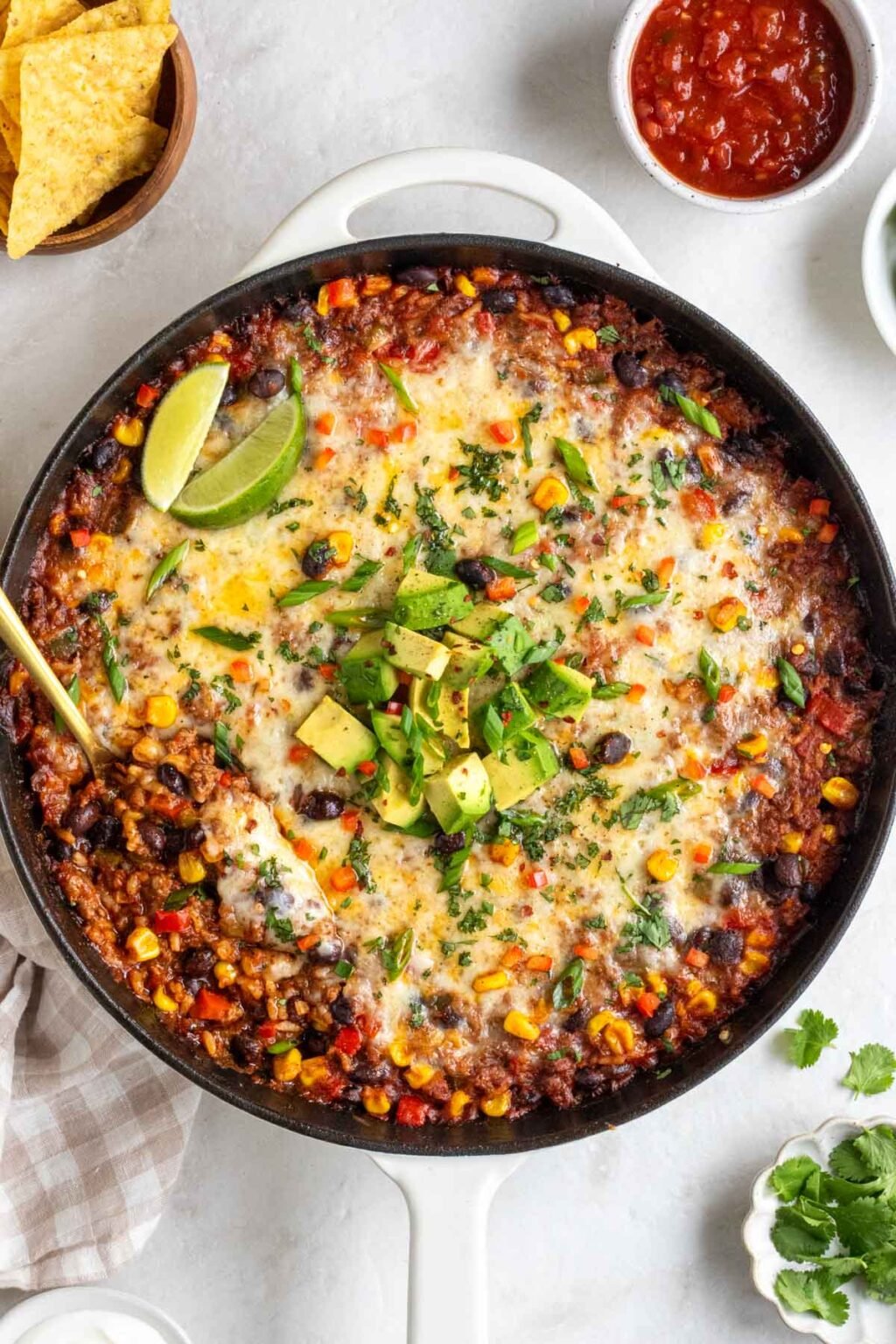 Tex-Mex Ground Beef Skillet - Stephanie Kay Nutrition