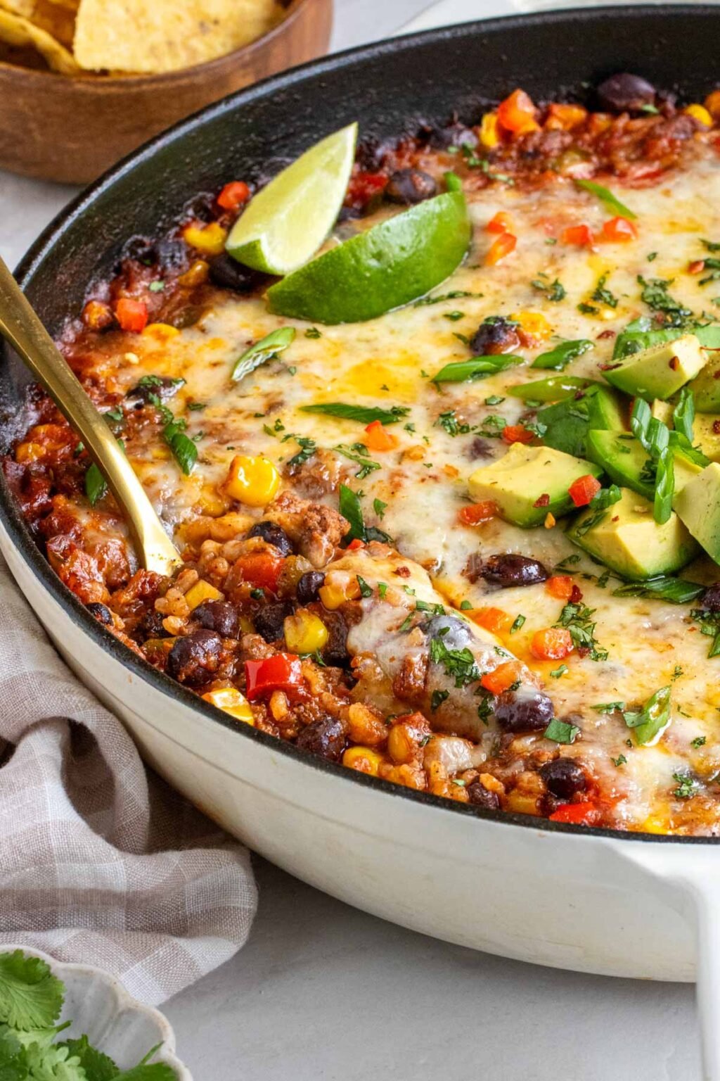 Tex-Mex Ground Beef Skillet - Stephanie Kay Nutrition