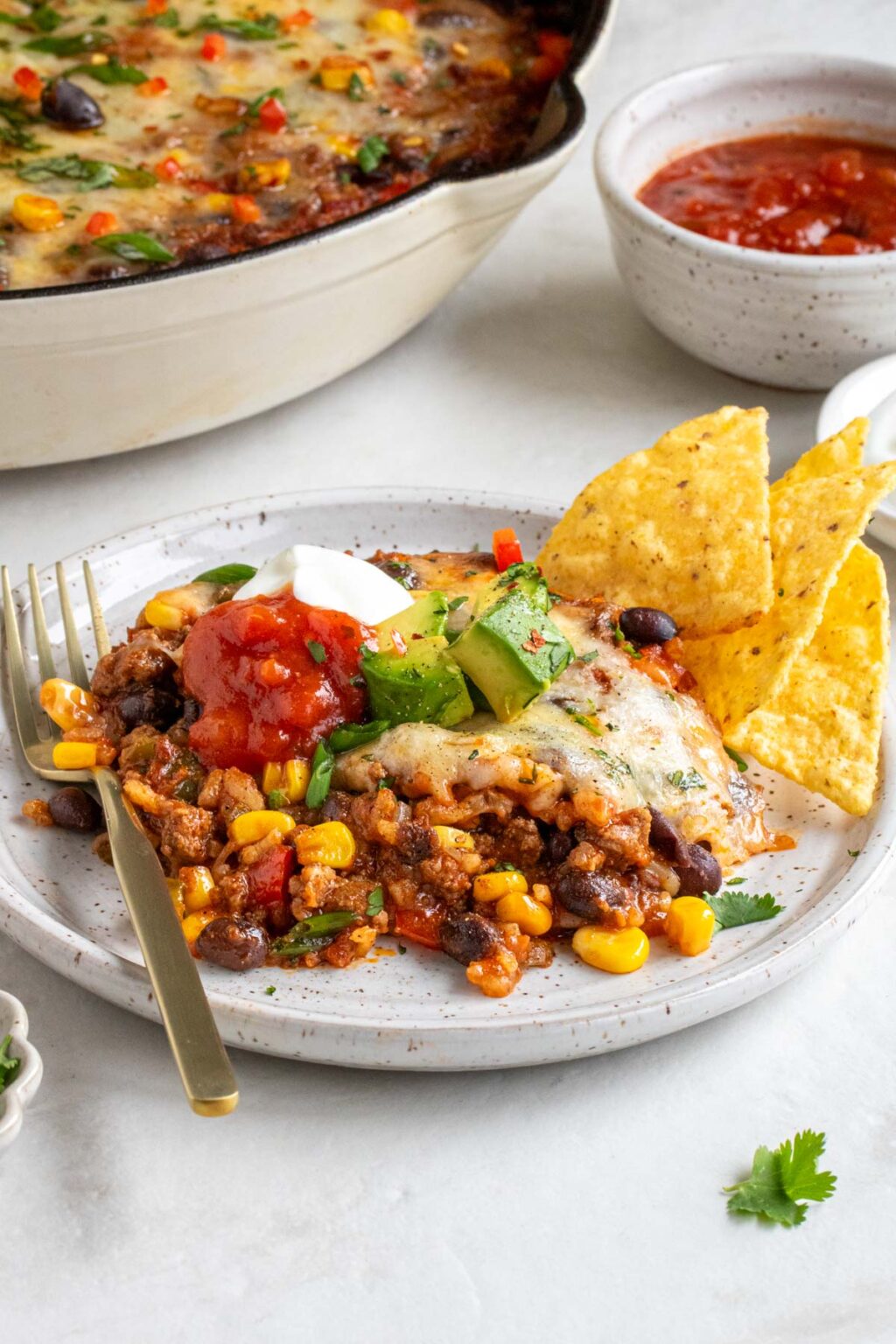 Tex-Mex Ground Beef Skillet - Stephanie Kay Nutrition